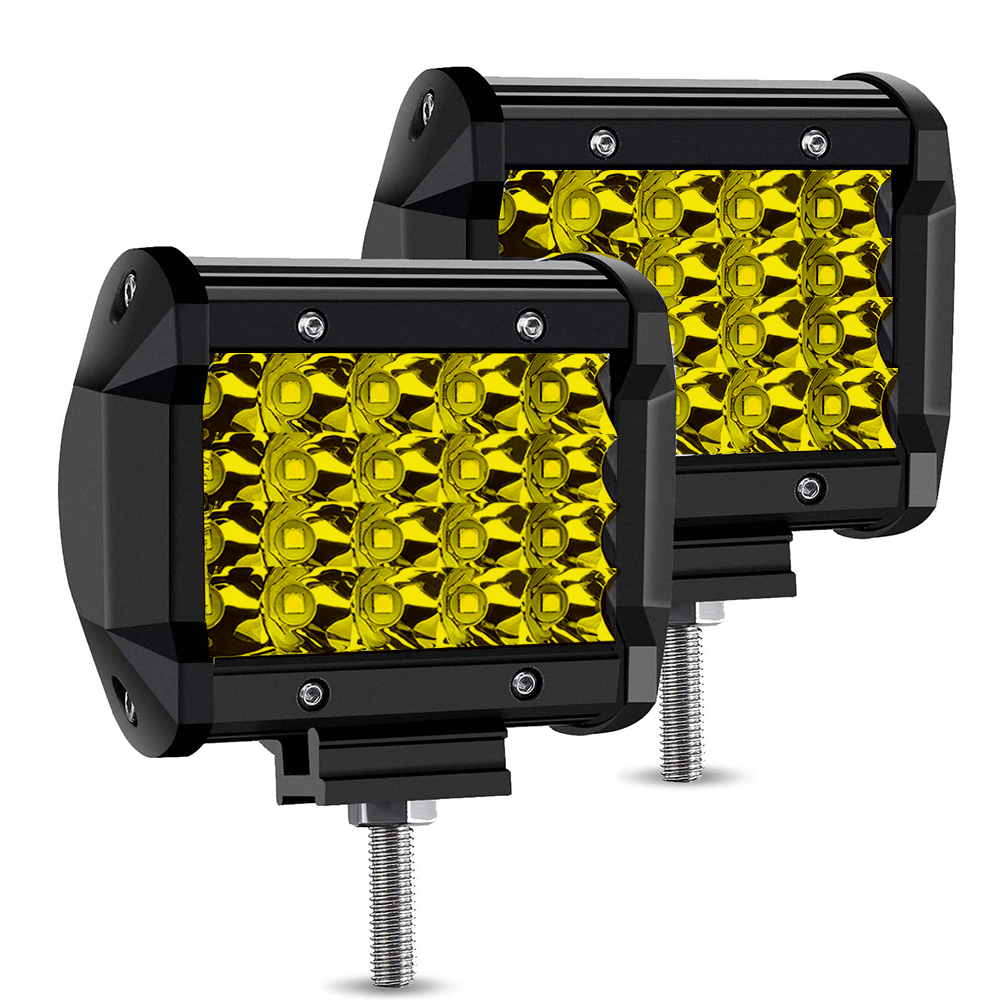 Doxmall Yellow Led Light Bar Pods 2 PCS 4”36W 3456LM Driving Fog Off ...