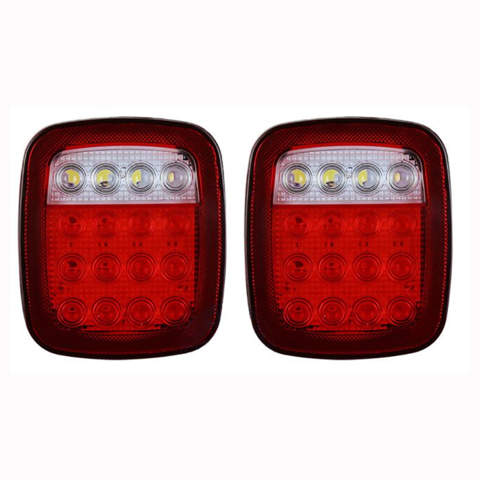 Universal 16LED Stop Tail Turn Signal Rear Lights Backup Reverse Brake ...
