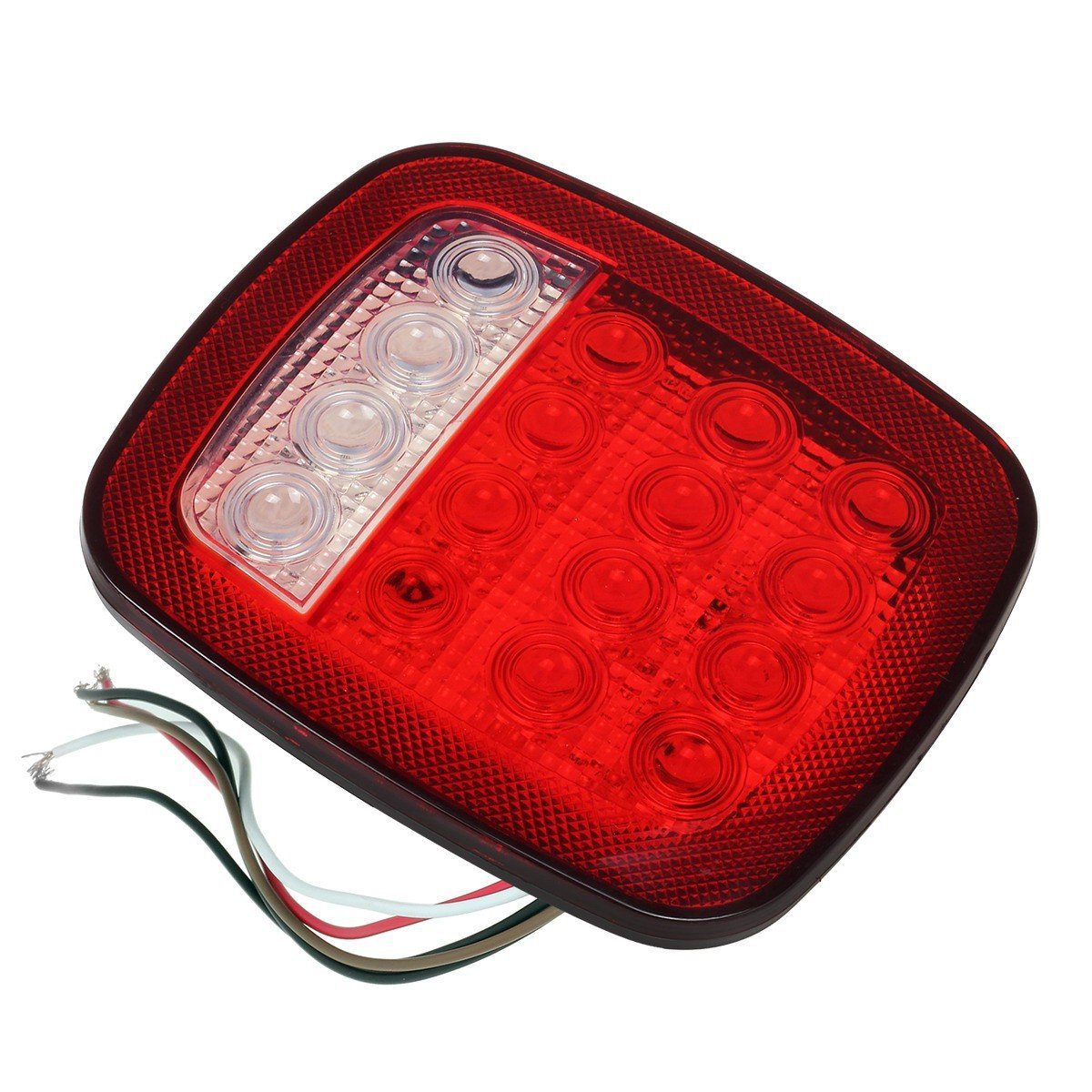 Universal 16LED Stop Tail Turn Signal Rear Lights Backup Reverse Brake ...