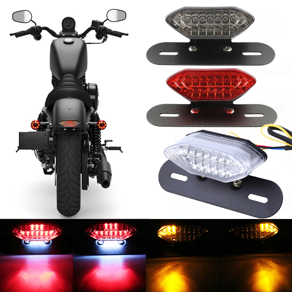 Doxmall 2Pcs 20 Leds Universal Motorcycle LED Lights Integrated Brake ...