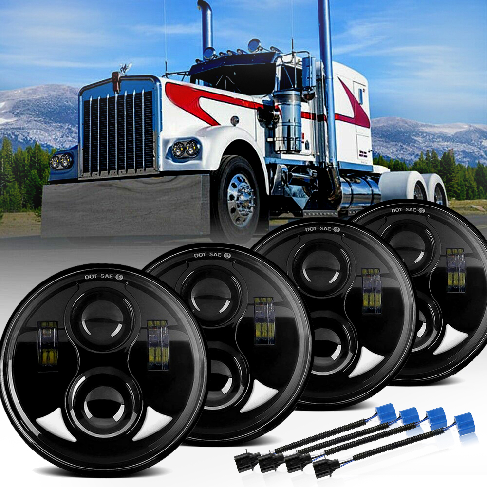 Doxmall 5.75 LED Seal Beam Headlights Compatible with Kenworth W900 ...