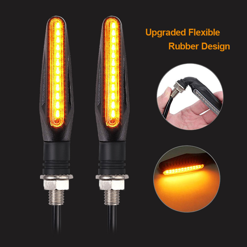 Doxmall 4PCS Motorcycle Indicators Flowing Turn Signal Lights Motorbike ...