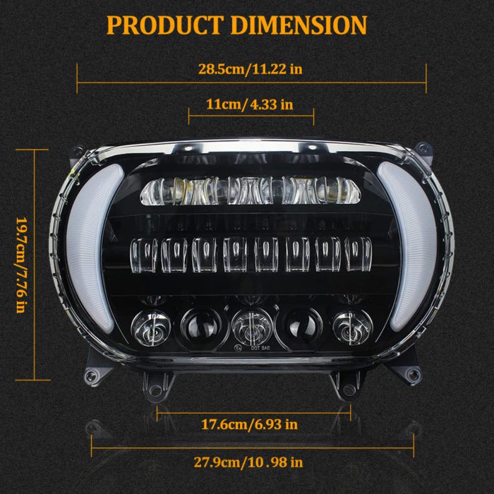 Doxmall 2015-2020 Road Glide Headlight With DRL Turn Signals ...