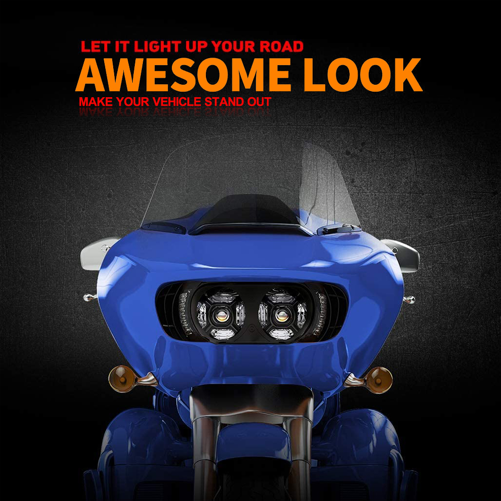 Doxmall New Version 124W Dual LED Headlight Compatible With Road Glide ...