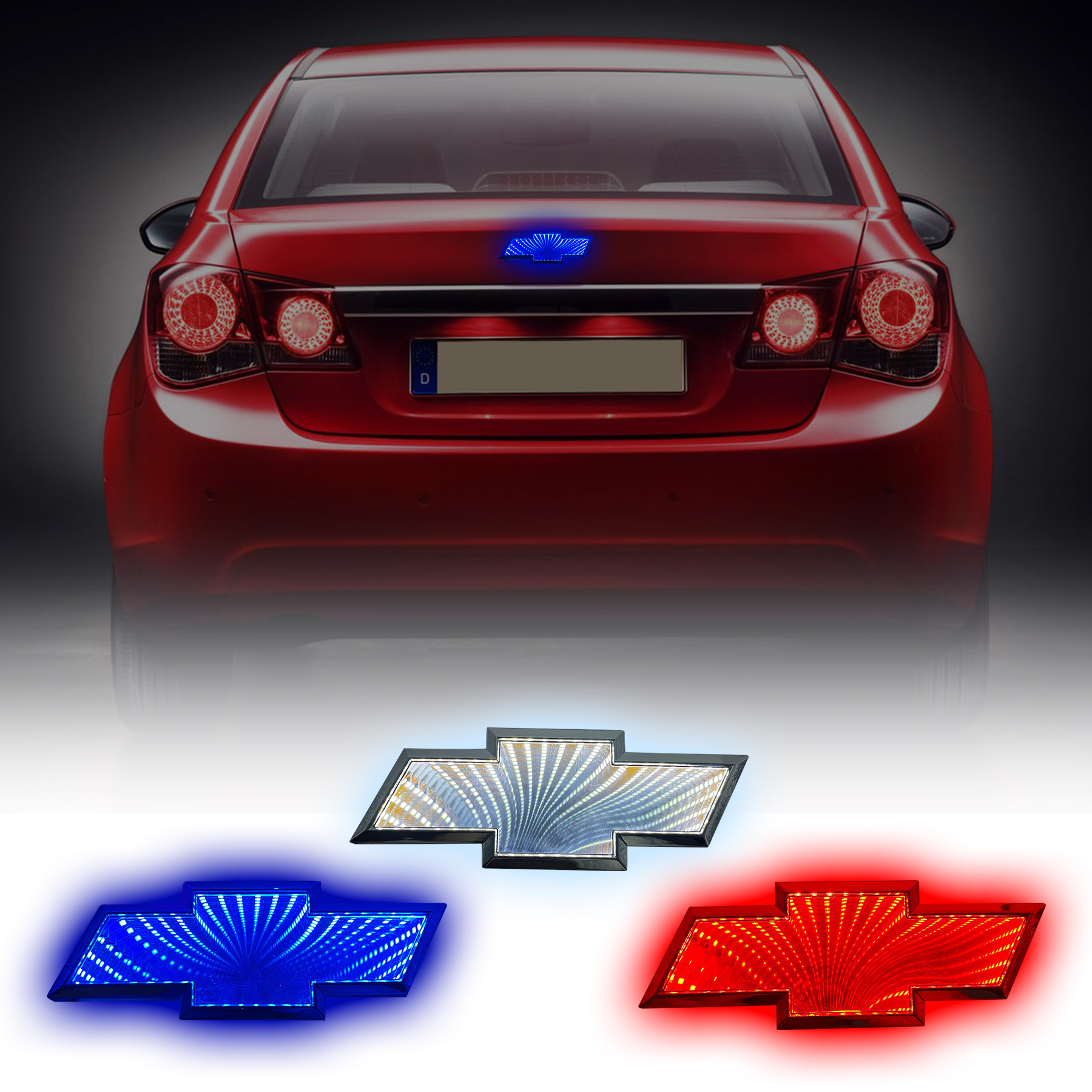 3D LED Chevy Logo Light Up Emblem Chevrolet Rear Badge Illuminated ...
