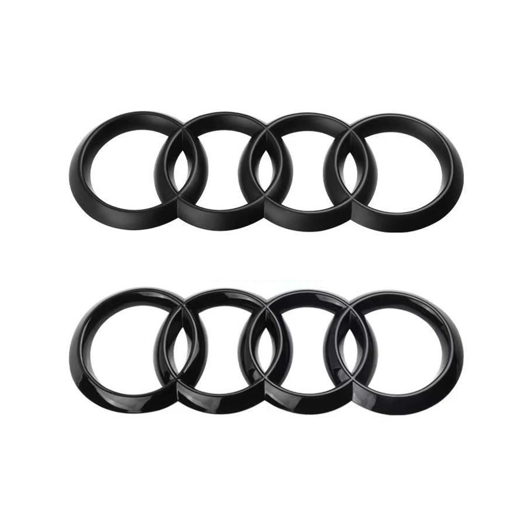 Audi Logo Front Grille Emblems Black Ring Badge Multiple Sizes ...